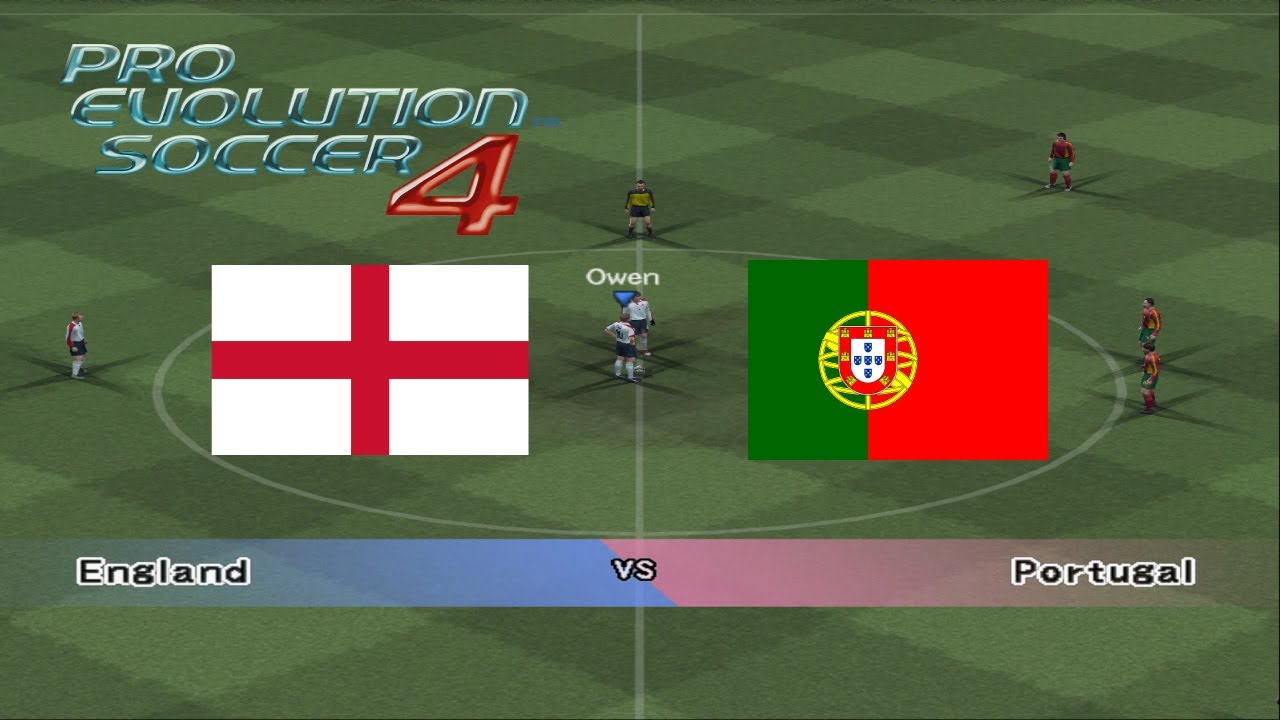 Pro Evolution Soccer 4: England vs Portugal - PES 4 Gameplay - YouTube