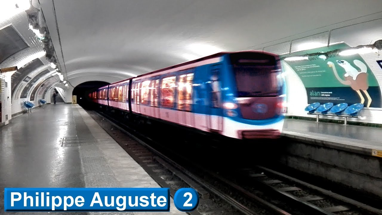 Philippe Auguste | Ligne 2 : Métro de Paris ( RATP MF01 ) - YouTube
