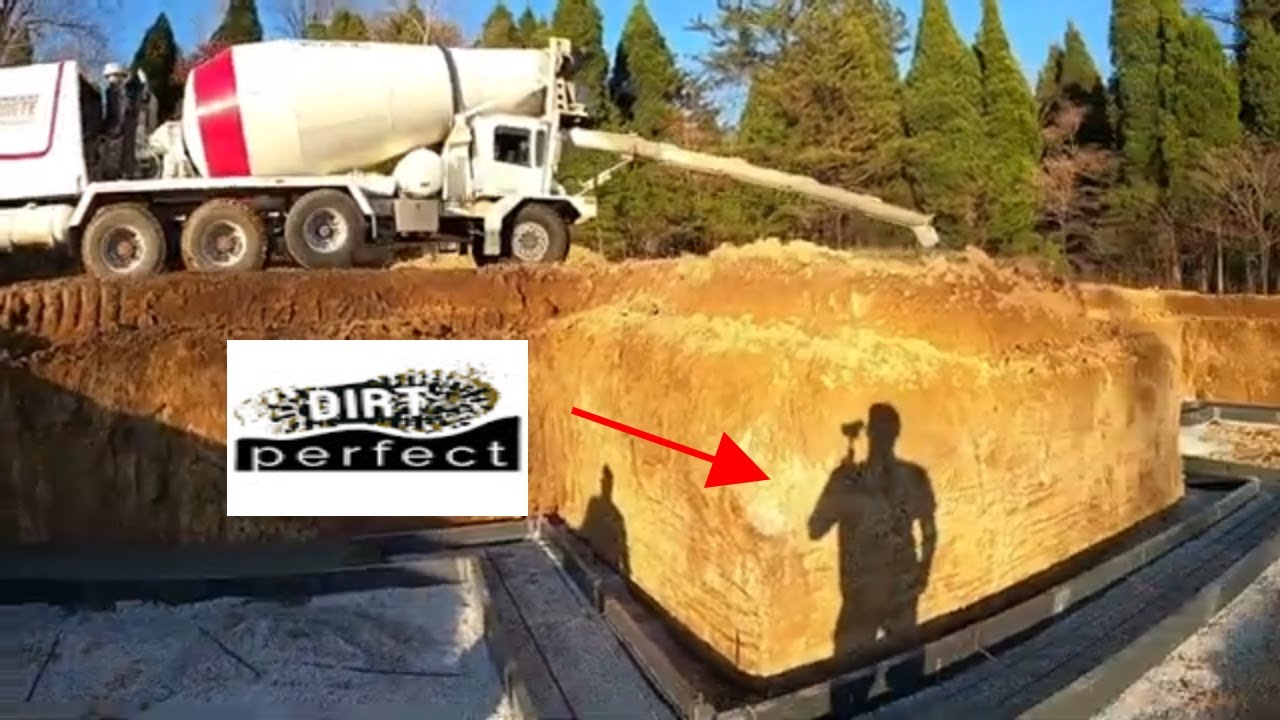 Forming and Pouring footings using Form-A-drain system on a Basement ...