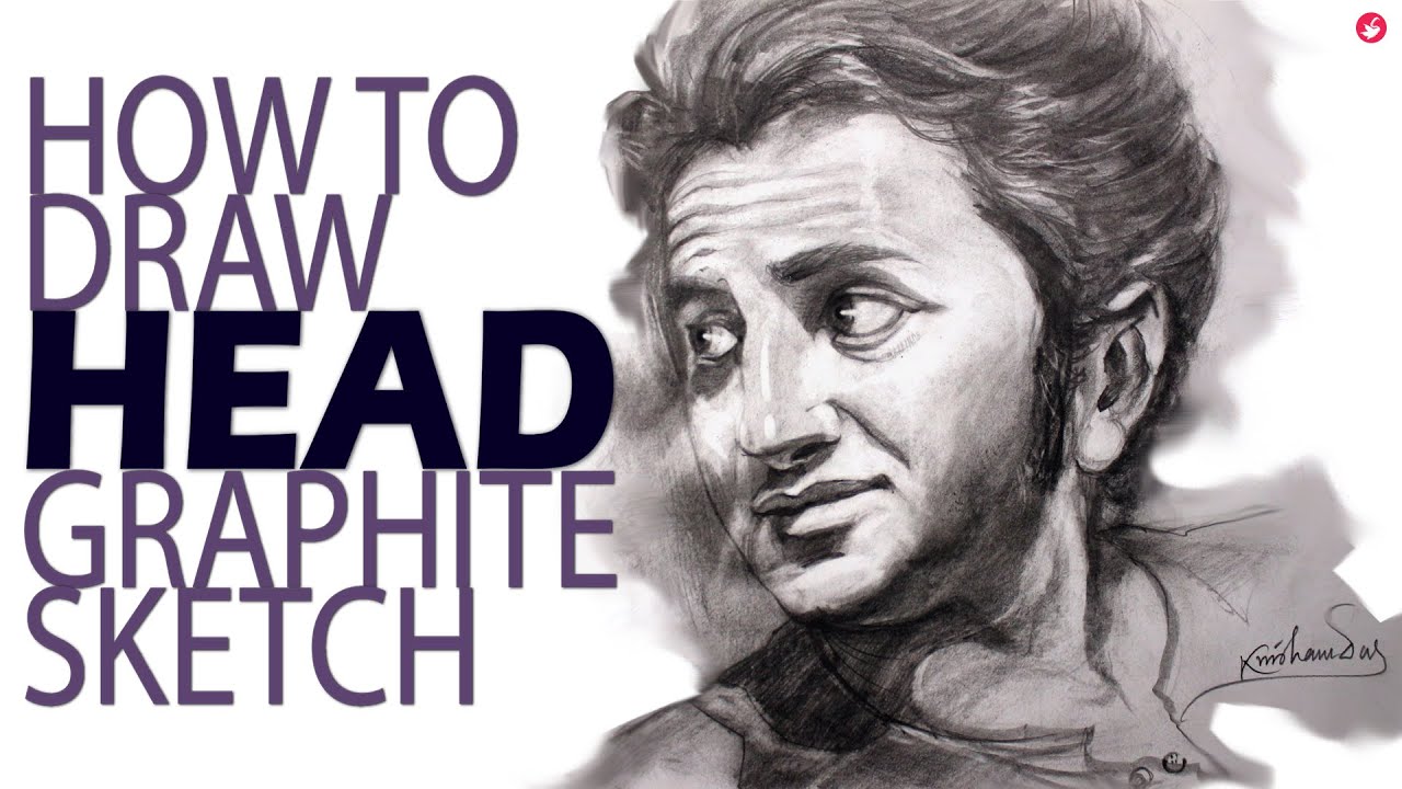 How to Draw HEAD / Graphite Sketch { S .1 - E . 31 } - YouTube