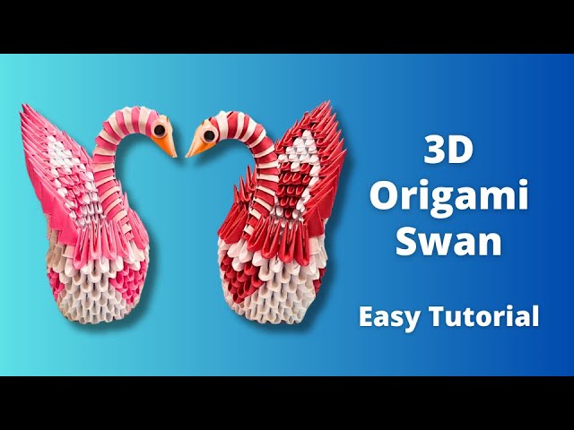 3d Origami Swan Razcapapercraft Modular 3d Origami Etsy Canada