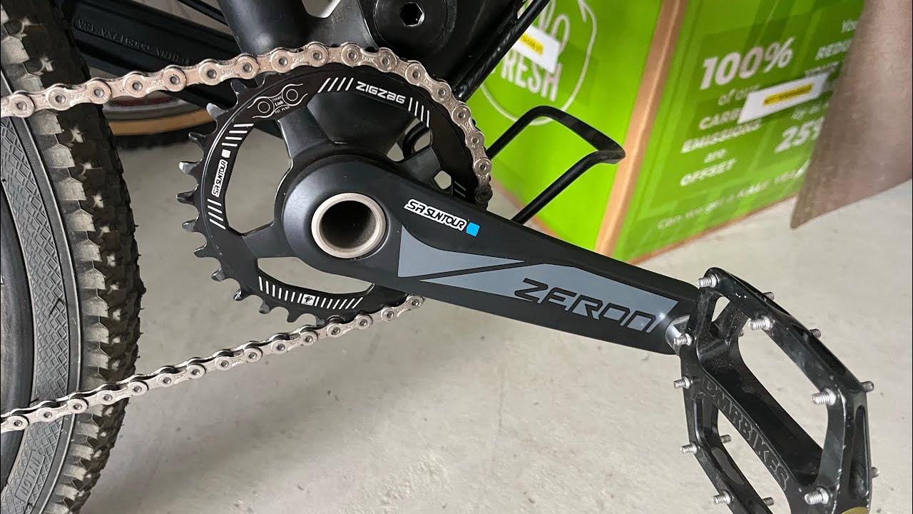 Sr Suntour zeron crankset . Installation and quick review - YouTube