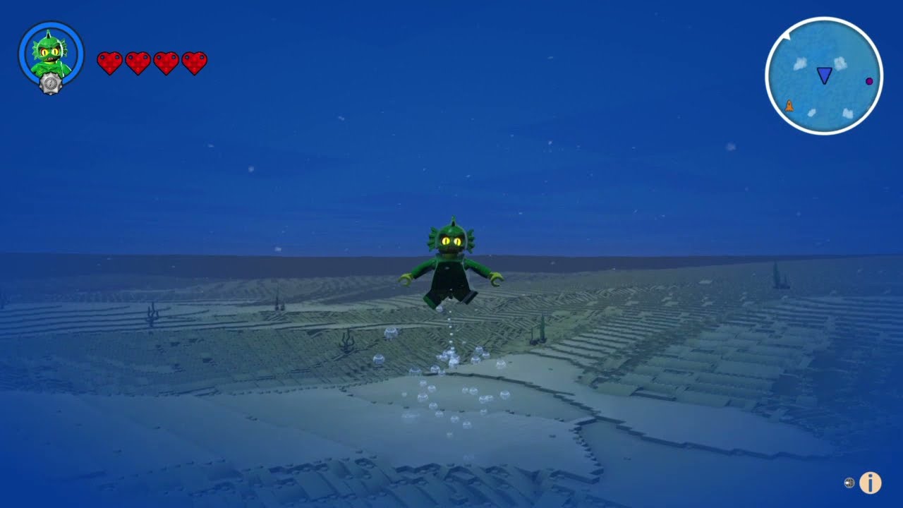 Lego Worlds - Swamp creature Swimming gameplay - YouTube