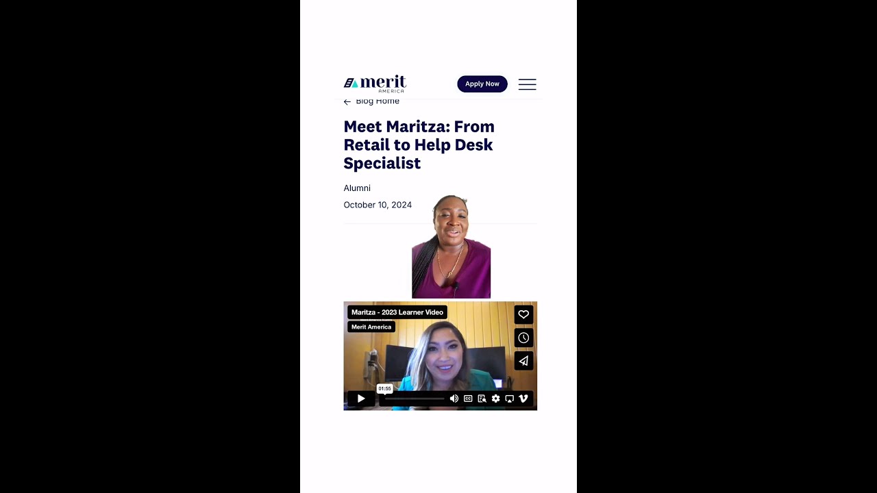 Merit America IT Support Alumni Success Story - YouTube