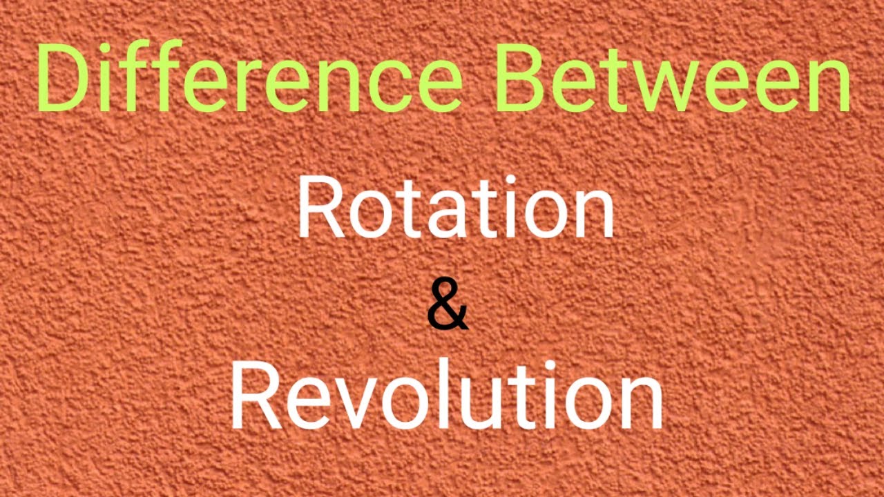 Difference Between Rotation and Revolution of the Earth - YouTube
