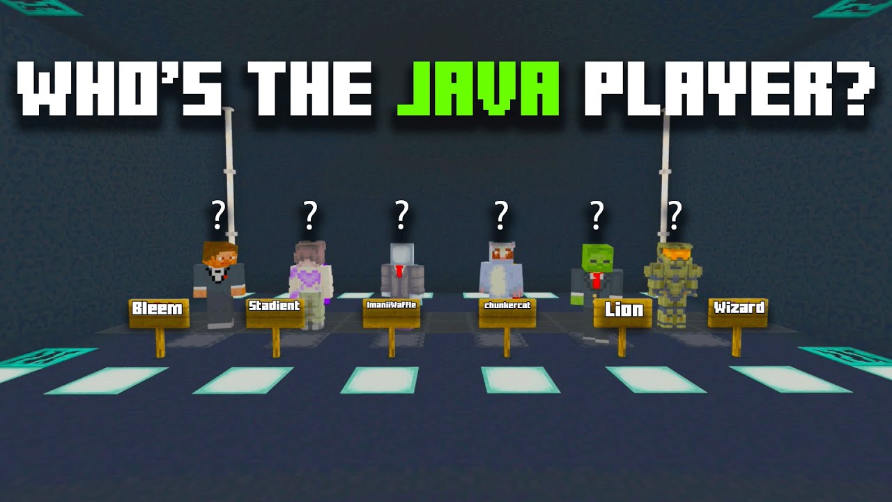 5 Bedrock Players vs 1 SECRET Java Player - YouTube