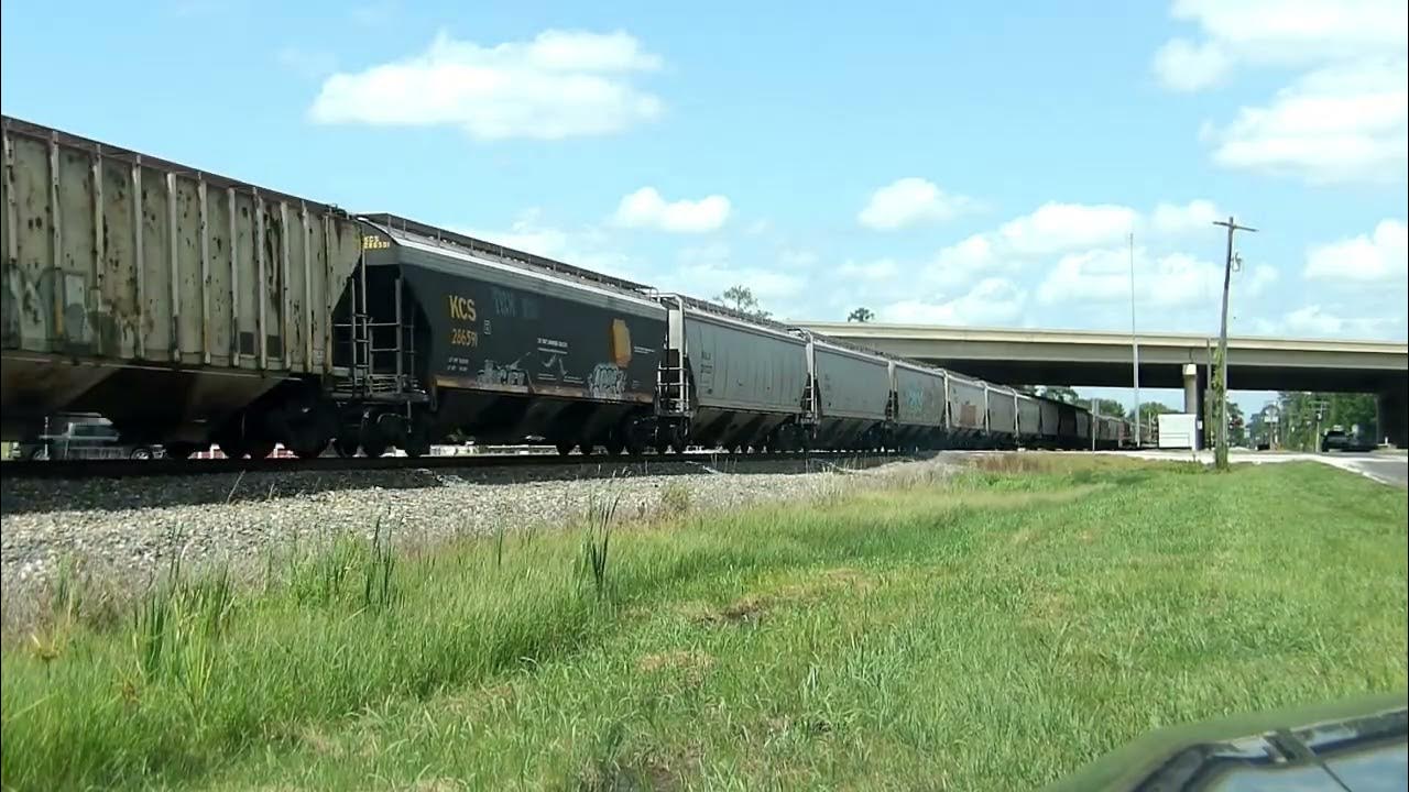 KCS #4816 Leads North Bound Grain Train - YouTube