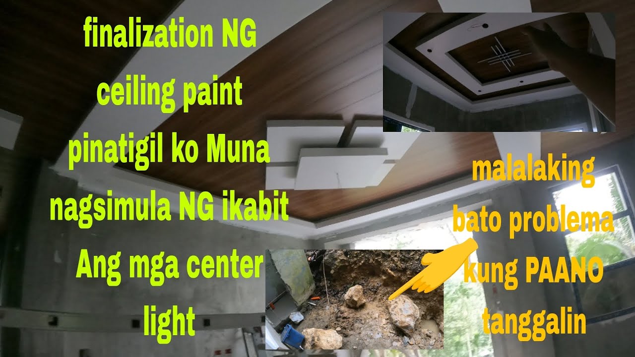 nagsimula NG ikabit Ang mga center lights // finalization NG ceiling ...