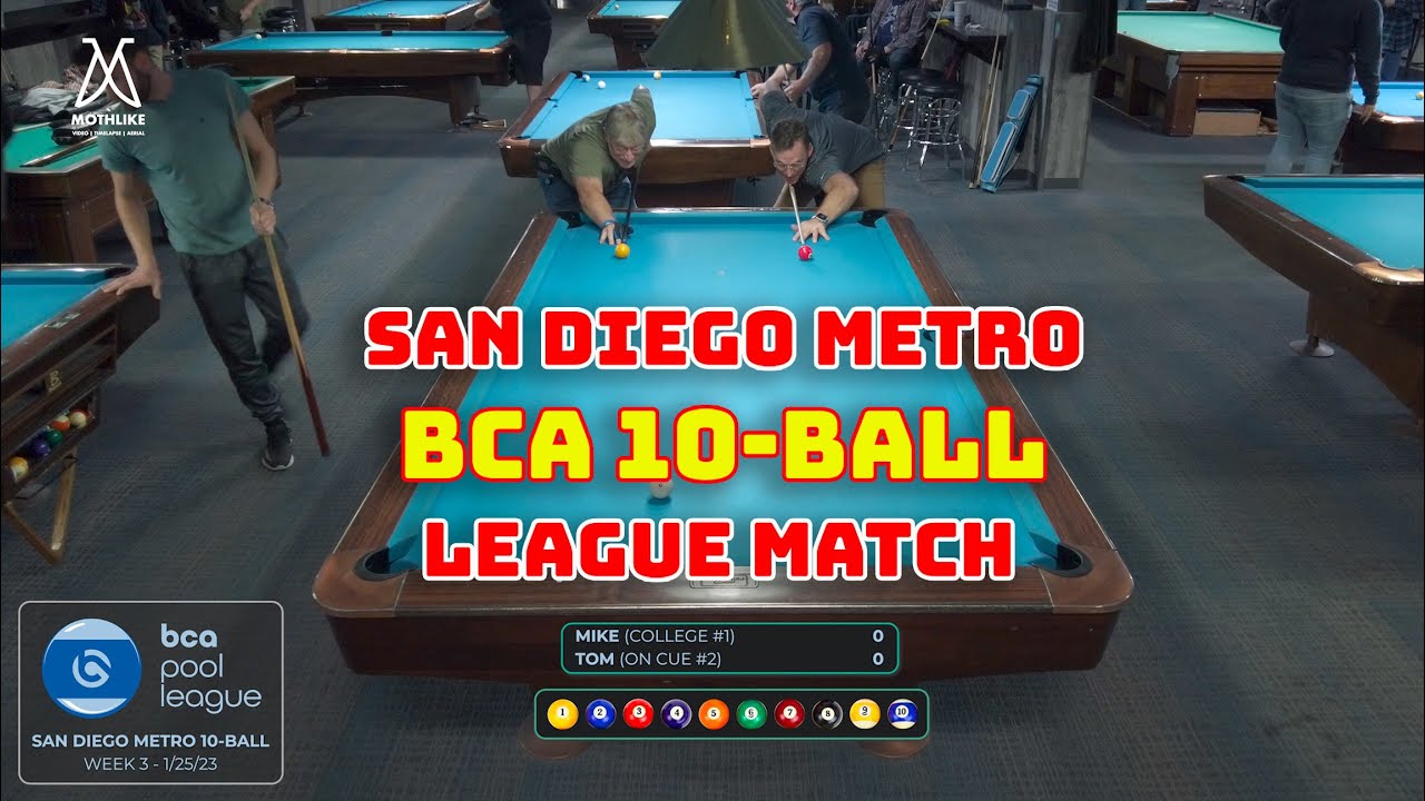 BCA 10-Ball Pool League Match, Mike v Tom (Wk 3) - YouTube