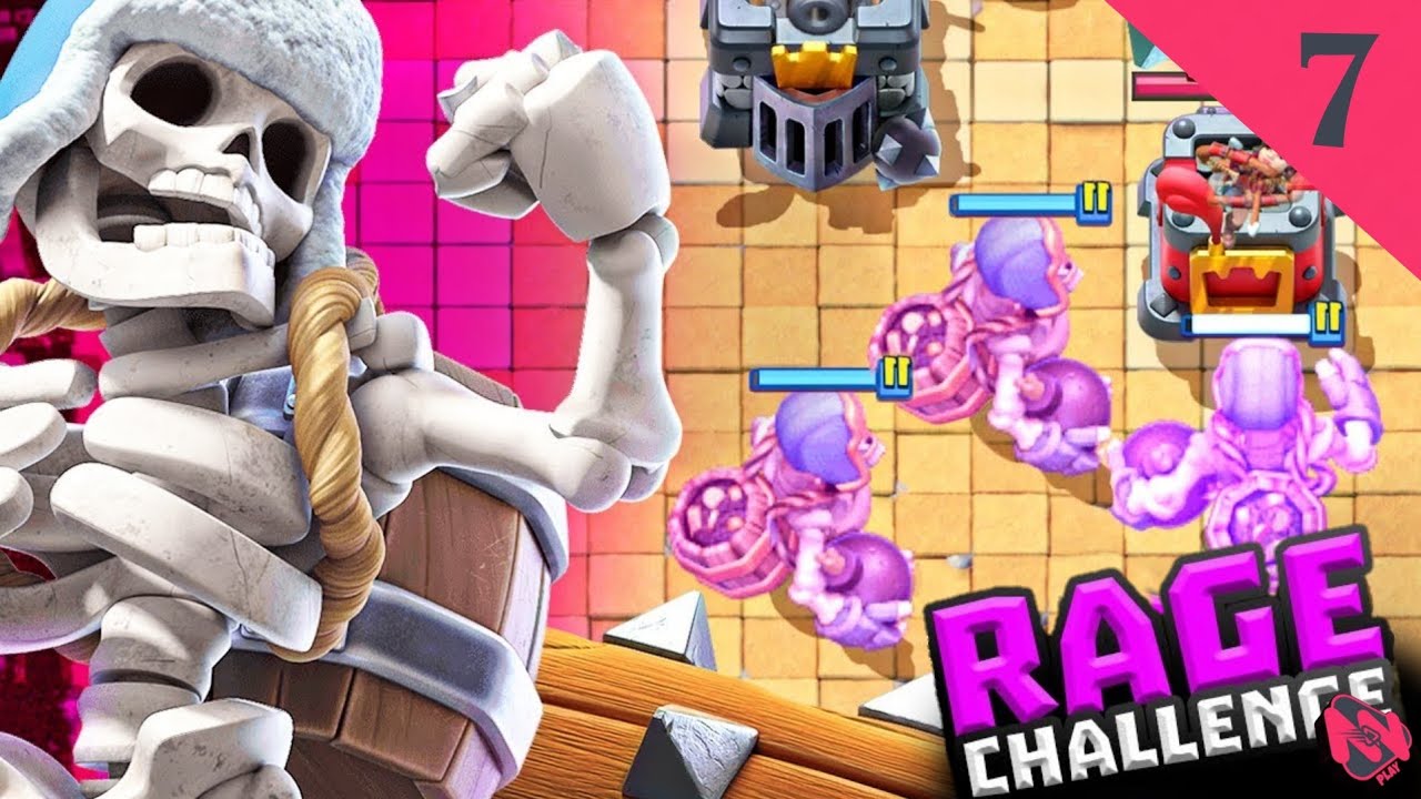 Best cards to win the giant skeleton rage challenge #clash_royale - YouTube
