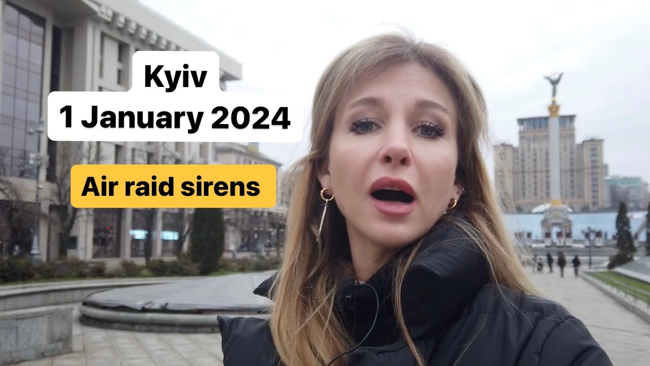 Kyiv Ukraine 1st January And New Years Night And Air Raid Sirens Youtube