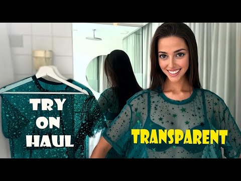 4K Cool Shein Bikini Try-On Haul | Transparent Lingerie & See-through Styles With Angelina #lingerie