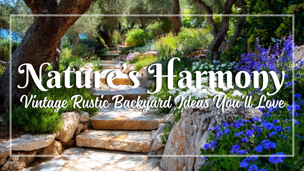 Woodland Meets Mediterranean Garden for Backyard 🍂 Vintage Rustic ...
