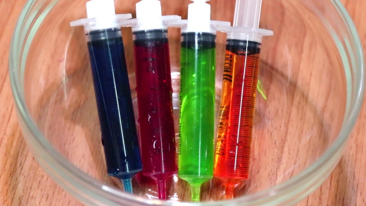 Making slime with injection pipes | piping syringe slime | making slime ...