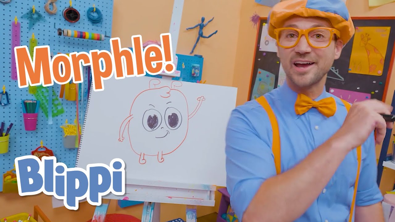 How To Draw Morphle | Art for Kids With Blippi! | Drawing Videos for ...