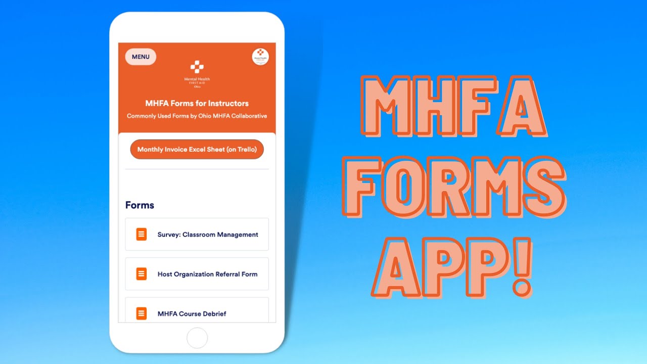 Ohio MHFA Instructor App - YouTube