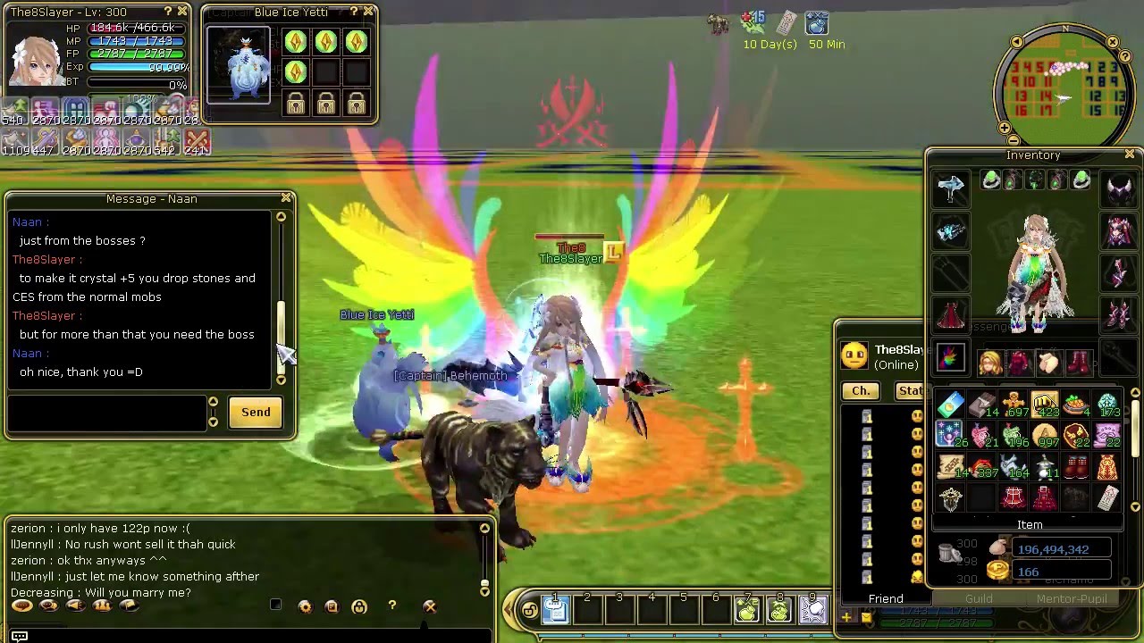 Insanity Flyff E283 - Buying Aura Wing of MadHatters Rainbow - YouTube