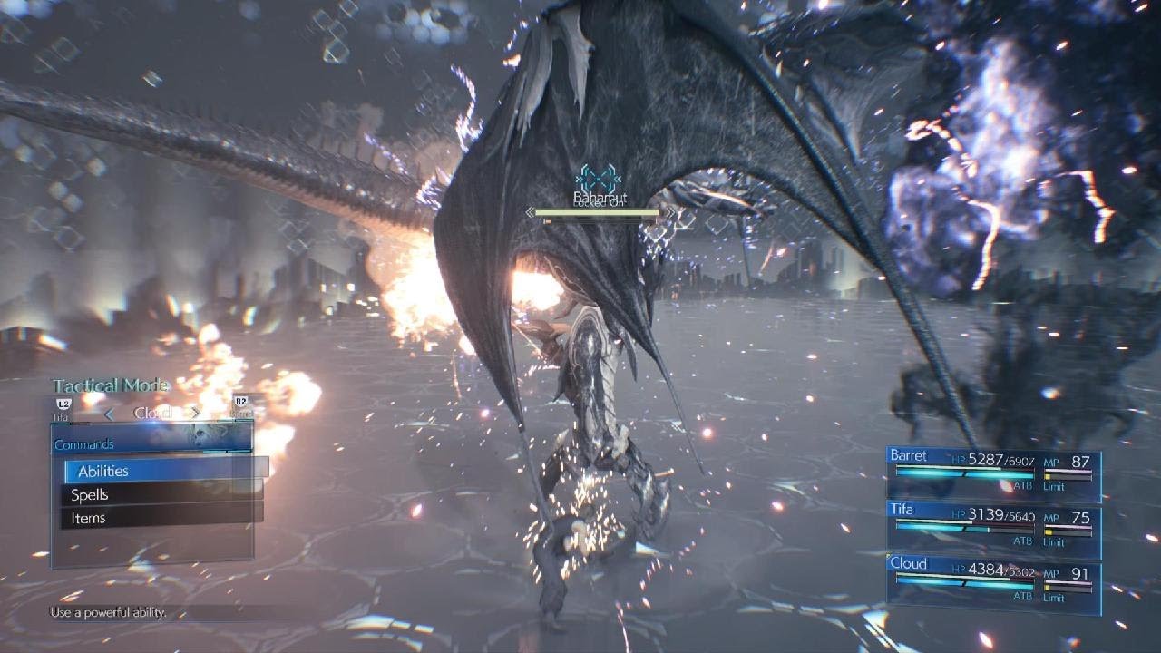Final Fantasy VII Remake - Bahamut Fight - YouTube