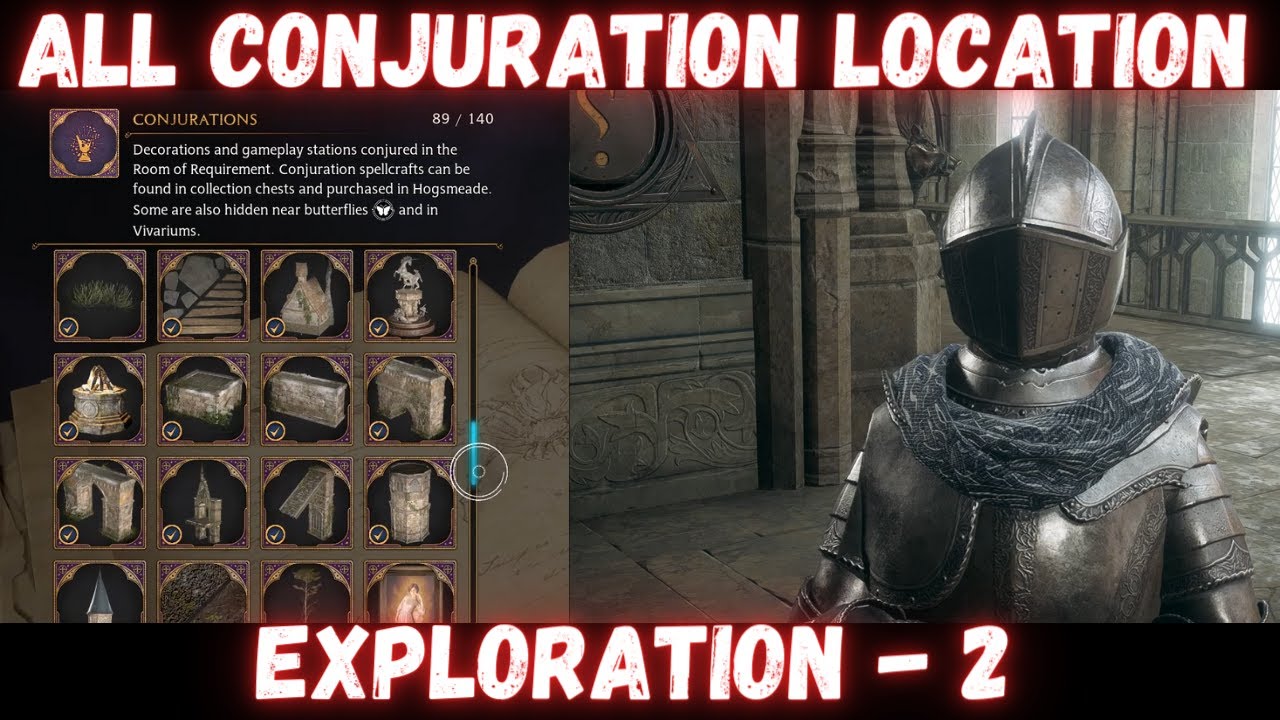 All exploration conjurations locations in hogwarts legacy - 2 - YouTube