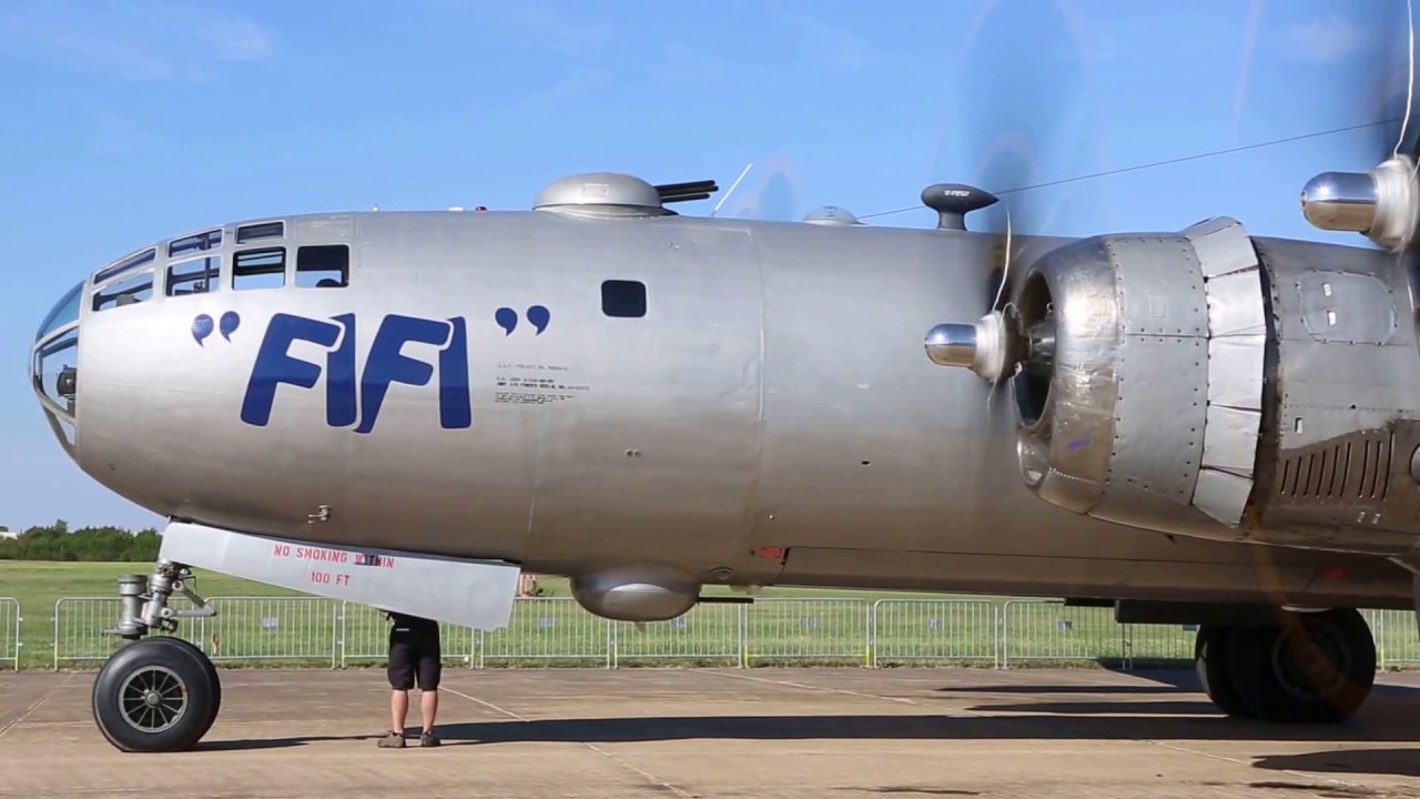 B-29 "FIFI" Flight - Engine Start, Warm up and taxi - YouTube