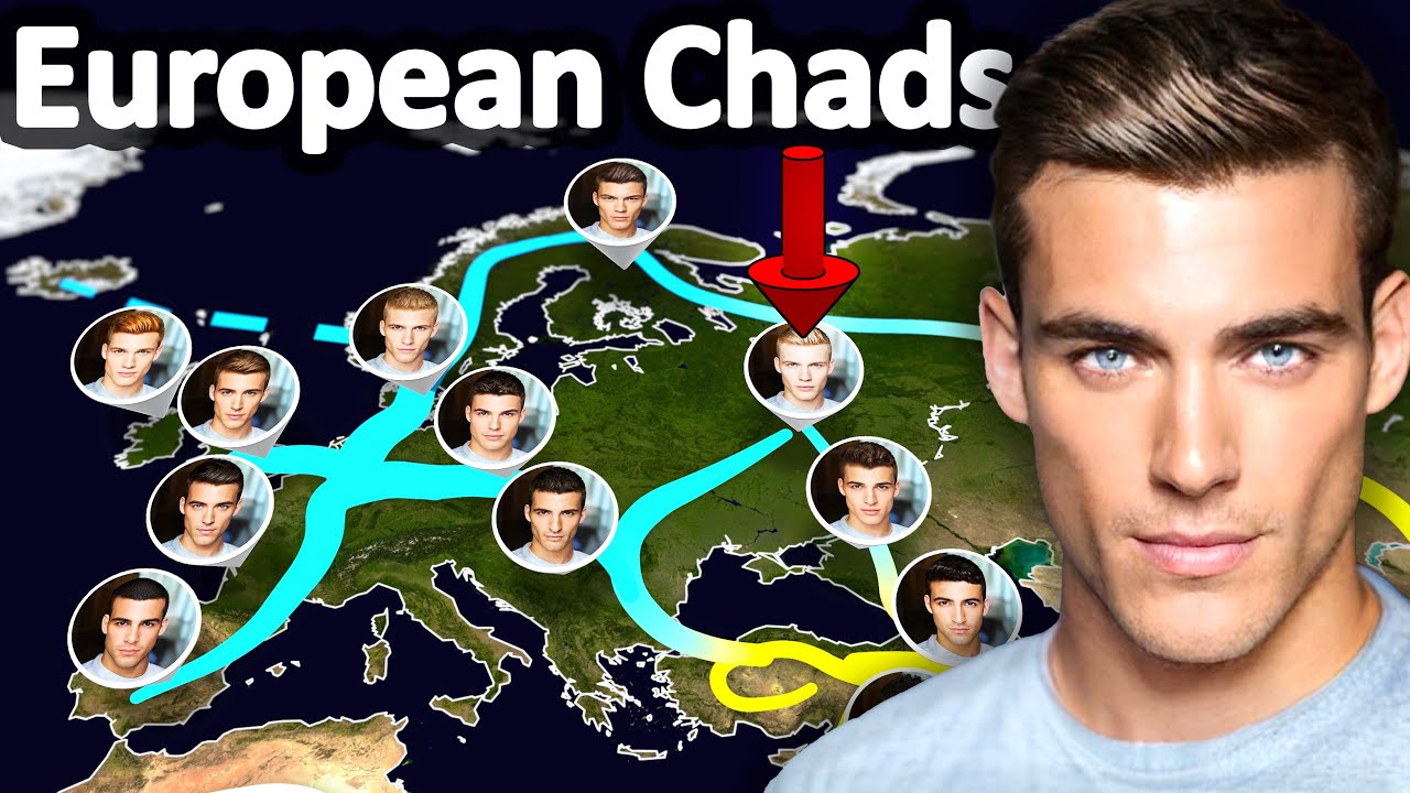 The Ultimate Map To Male Facial Attractiveness In Europe - YouTube