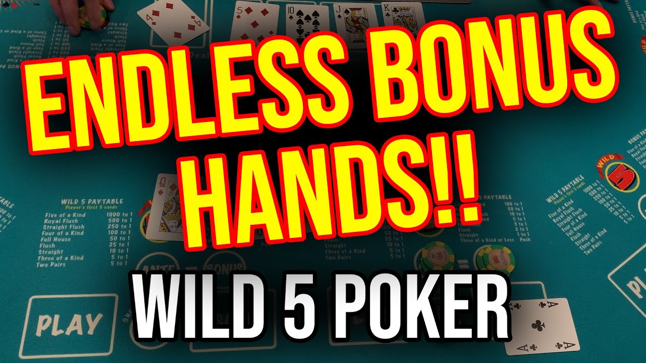 SO MANY BONUS HANDS ON WILD 5 POKER!! - YouTube