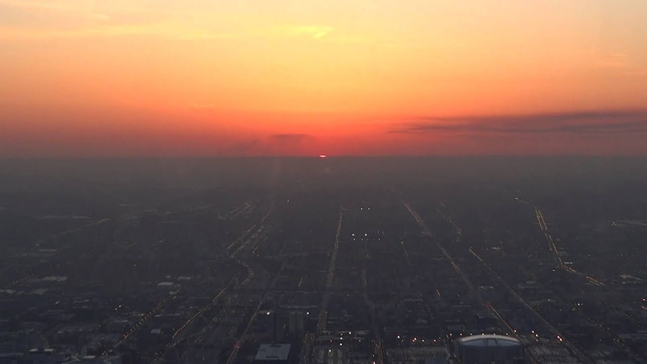 Sunset in Chicago from Skydeck - YouTube