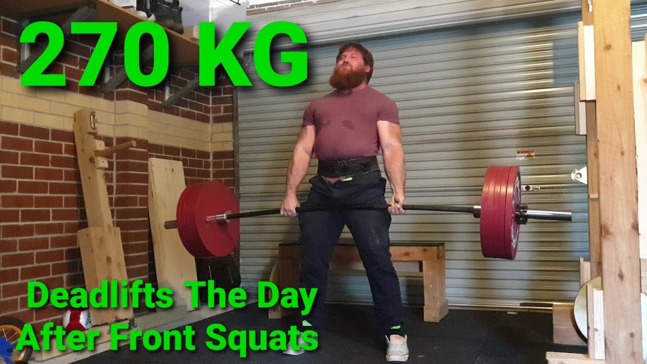 Deadlift 270 KG - Powerlifting In The Garage Gym - YouTube