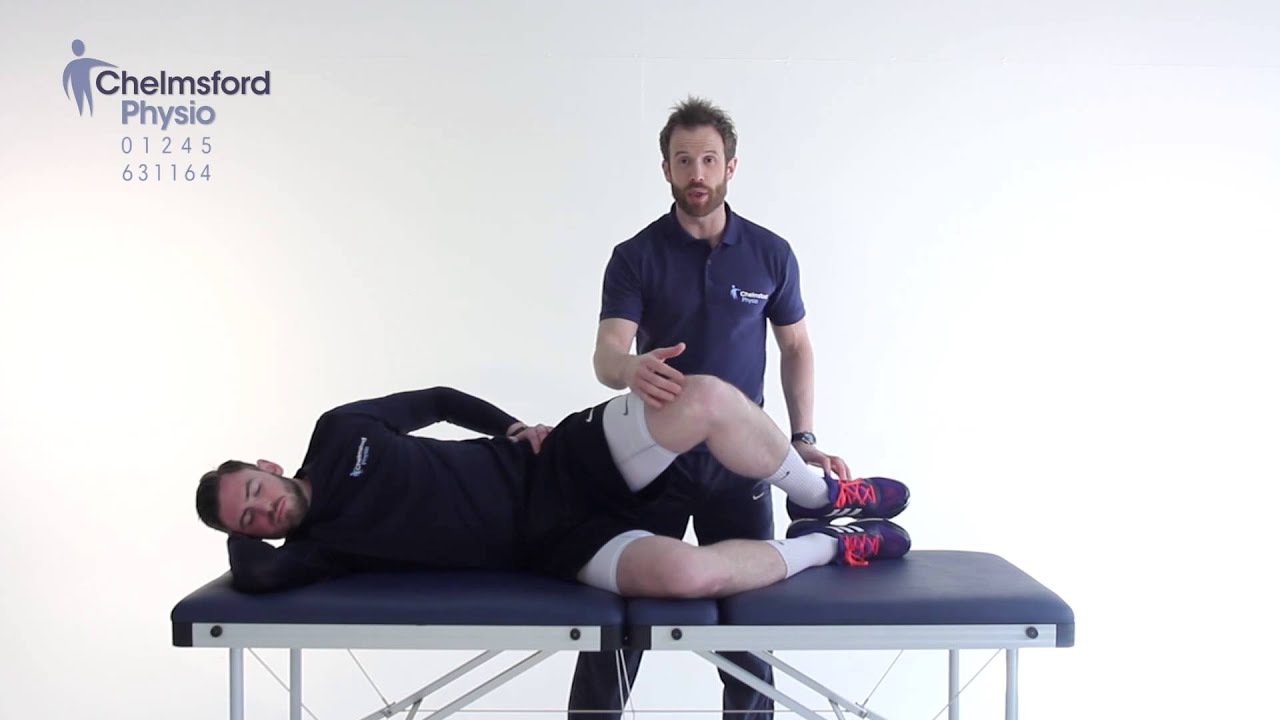 Chelmsford Physio | Hip - Glut Med Strength TLTO - YouTube