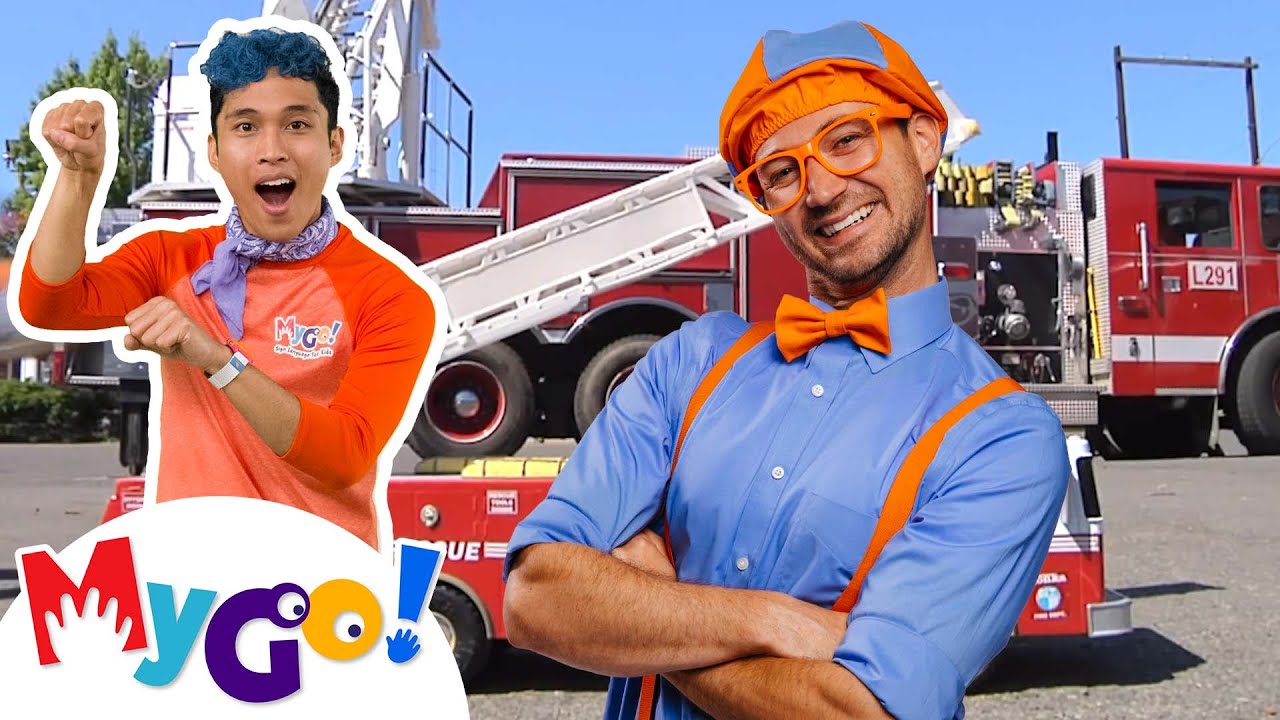 Blippi Explores a Fire Truck | Blippi | MyGo! Sign Language for Kids ...