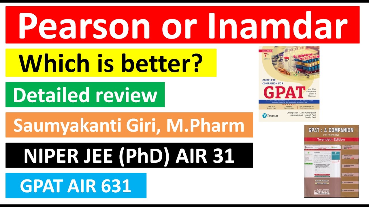 Pearson or Inamdar which is better for GPAT? - YouTube