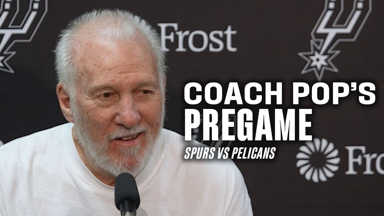 Coach Pop on the Spurs vs Pelicans Friday Night Game | 4.5.2024 - YouTube