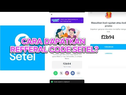Cara Dapatkan Refferal Code Setel? - YouTube