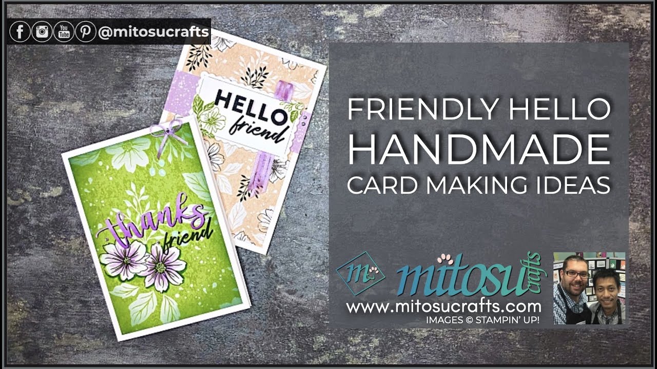 Friendly Hello Card Making Card Ideas (FULL) - YouTube
