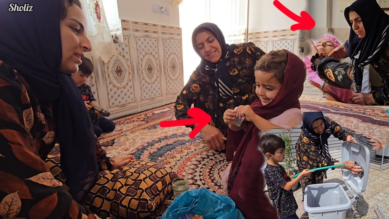 Narges’ Mother Cares with Love ️ | Hamid & Maryam Clean the Village Yard Together 🧽🌿 - YouTube