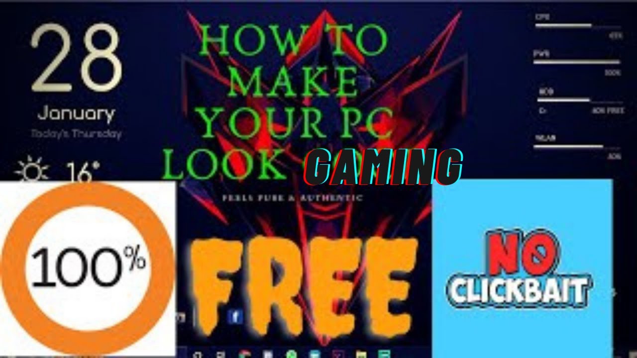 ||HOW TO MAKE WINDOWS LOOK GAMING|| CUSTOMIZE YOUR DESKTOP - GAMING ...
