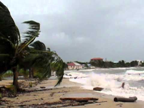 Tropical Storm Matthew Placencia Beach - YouTube