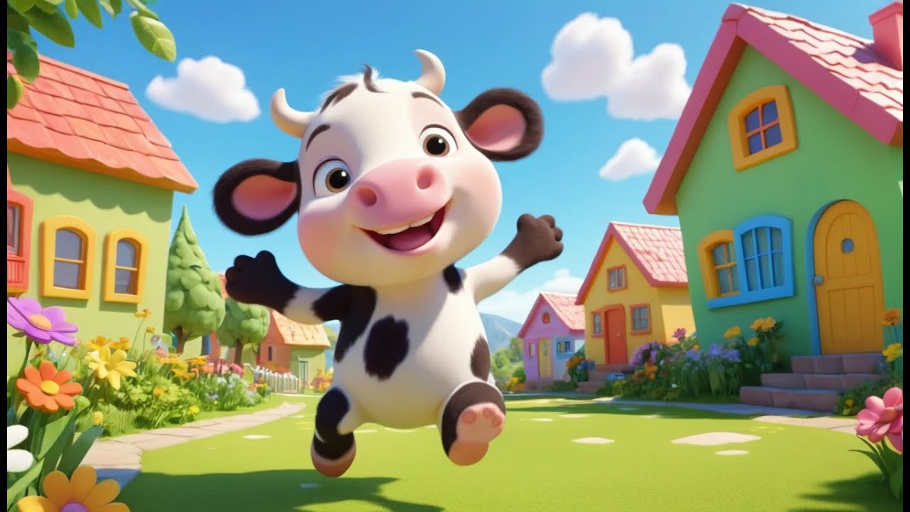 Baby Moo Moo Dancing | Adorable Cow Nursery Rhyme for Toddlers | Fun ...
