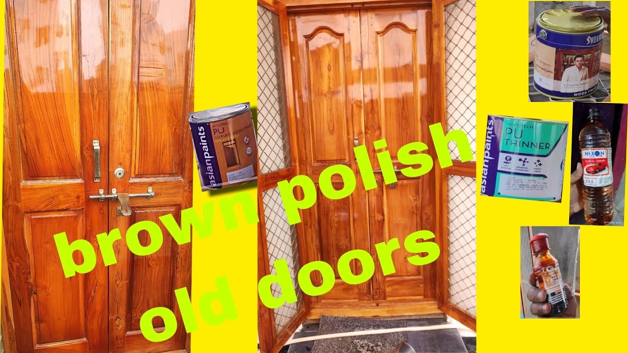 REMOVE POLISH///BROWN POLISH TO OLD DOORS..#POLISH#creativehacks # ...