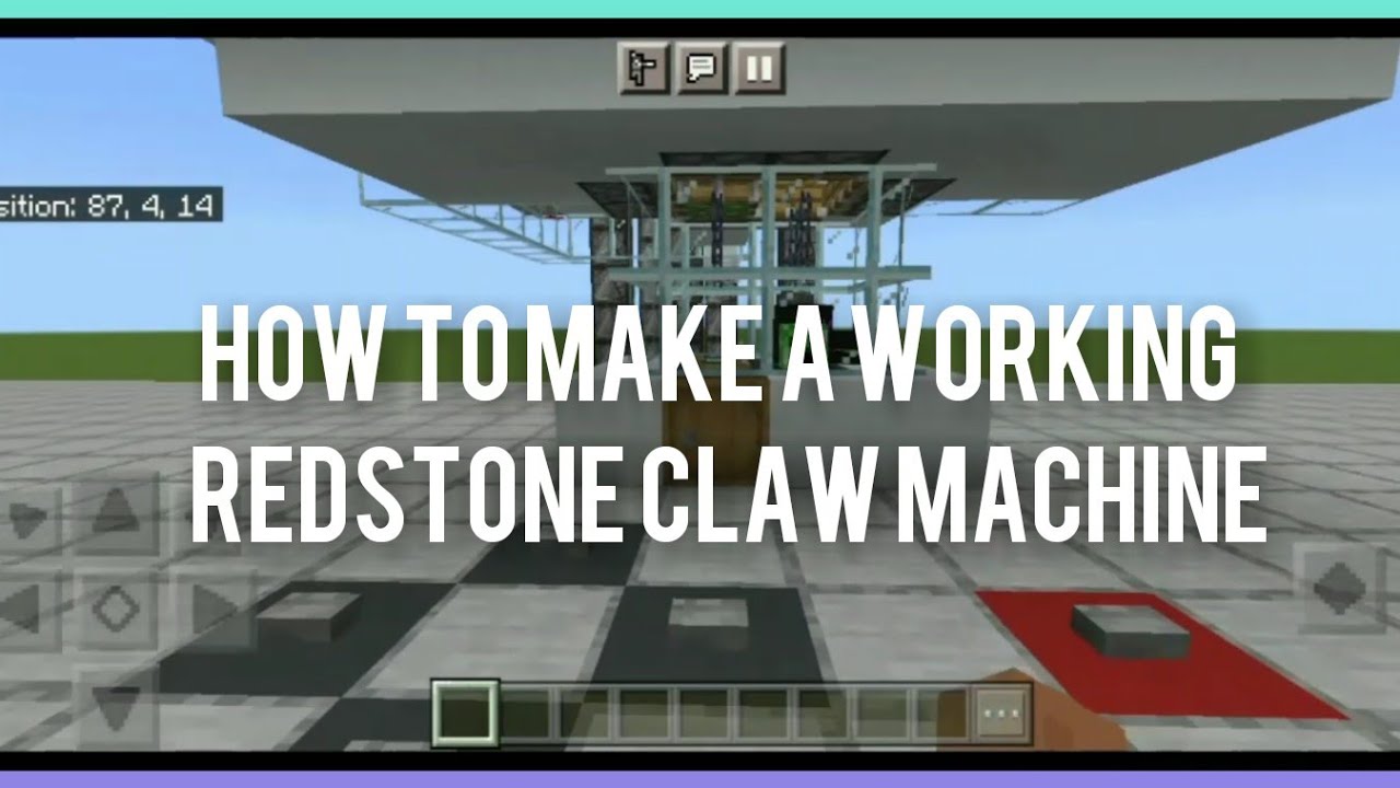 Minecraft| How to make a Working Redstone Claw Machine - YouTube