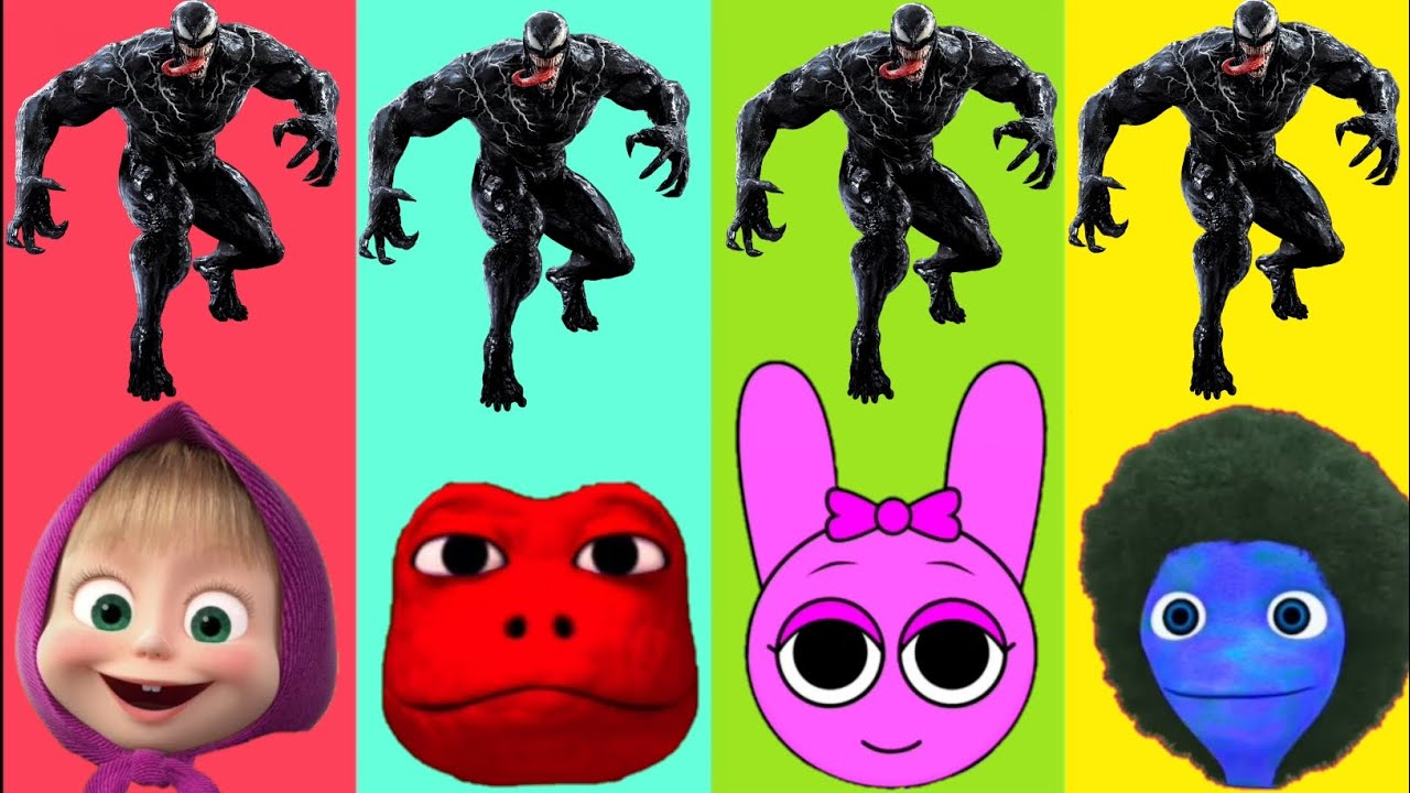 Venom Monsters 👾 Masha and Red PATILA and Pinki Sprunki and Blue Me ...