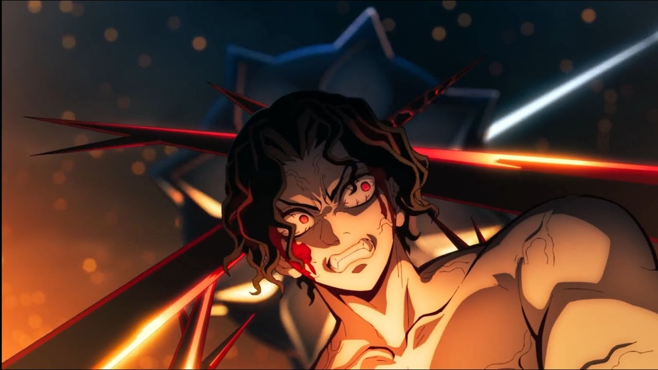 Gyomei attacks muzan - demon slayer - YouTube