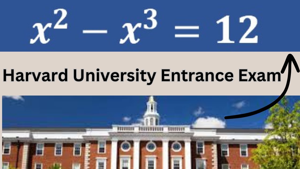 Can You Pass Harvard's Entrance Exam? | Algebra Problem - YouTube
