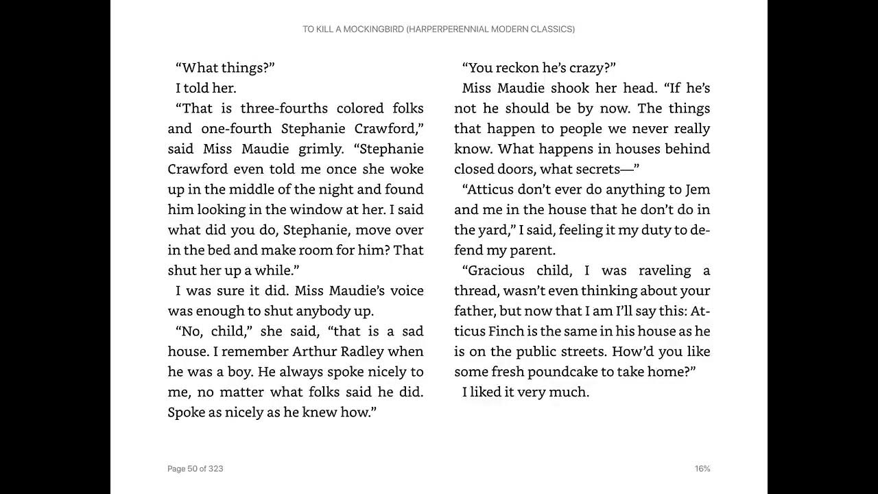 To Kill a Mockingbird - Chapter 5 - YouTube