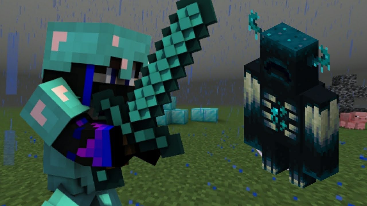 iam fighting with warden in minecraft I 2023 - YouTube