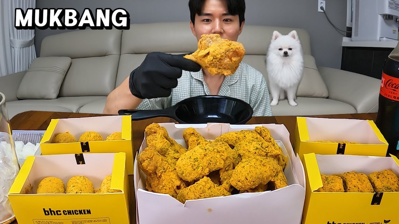 뿌링클 뿌링 멘보샤 치즈스틱 치킨 먹방ASMR MUKBANG FRIED CHICKEN & MENBOSHA & CHEESE ...