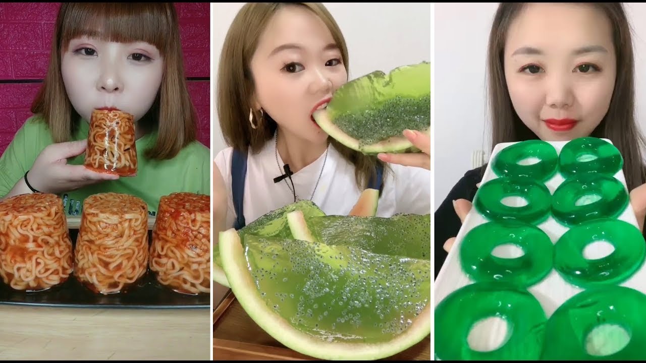 ASMR's mysterious jelly food room real sound!! DELICIOUS COLORFUL JELLO ...