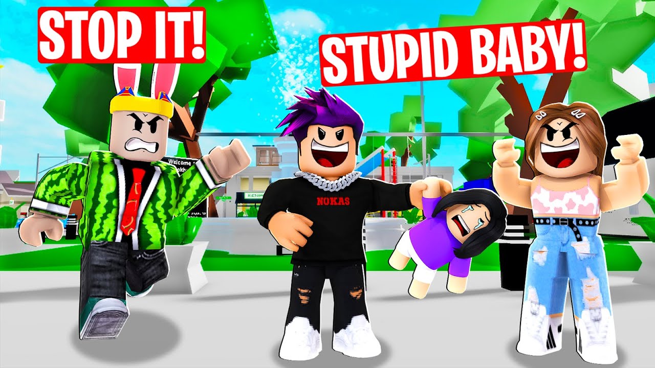 I EXPOSED teenagers bullying a BABY in Roblox Brookhaven RP - YouTube