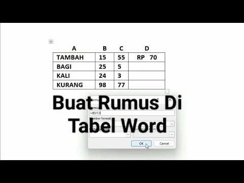Cara membuat rumus di tabel word#microsoftword - YouTube