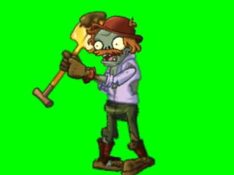 Plants vs Zombies ( Shovel Zombie Attack ) Green screen part 2 - YouTube